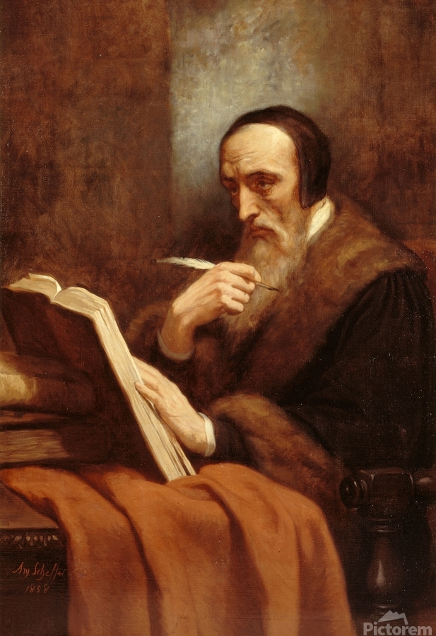 Portrait of Calvin [1858] by Ary Scheffer [1795–1858] par MyCozyFineArt